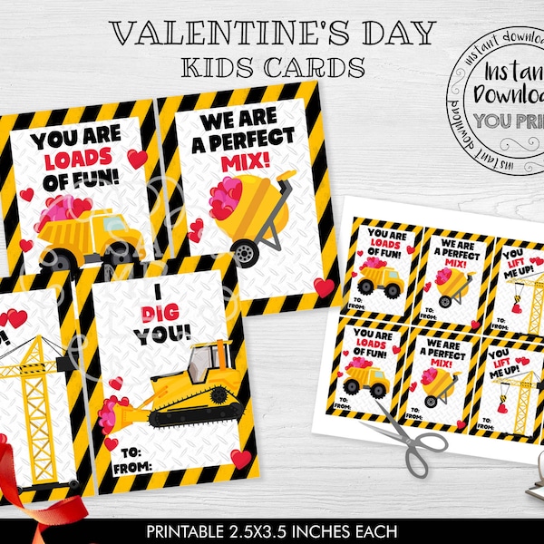 Construction Valentine - Etsy