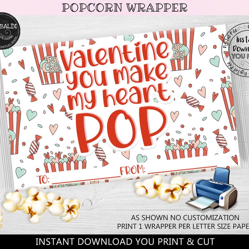 Printable Popcorn - Etsy
