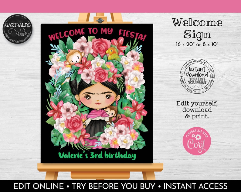 Editable Mexican Welcome Sign Instant Download Mexican Birthday Party ...
