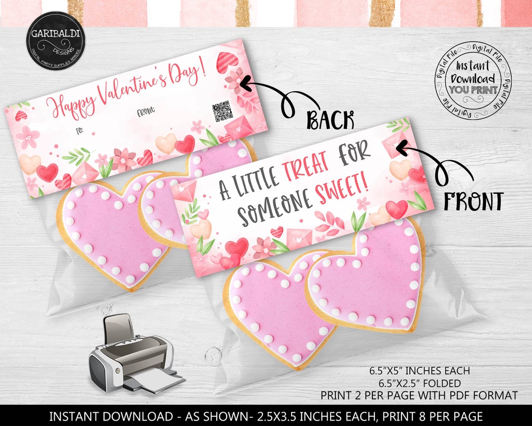 Valentine's Day Bag Topper Printable A Little Treat for Someone Sweet ...