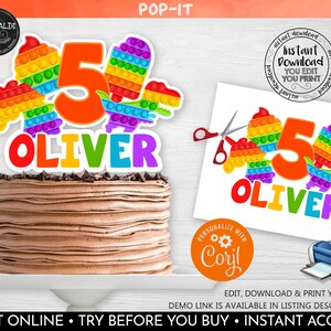 Editable Pop It Fidget Birthday Shirt Printable Pop It T-shirt - Etsy