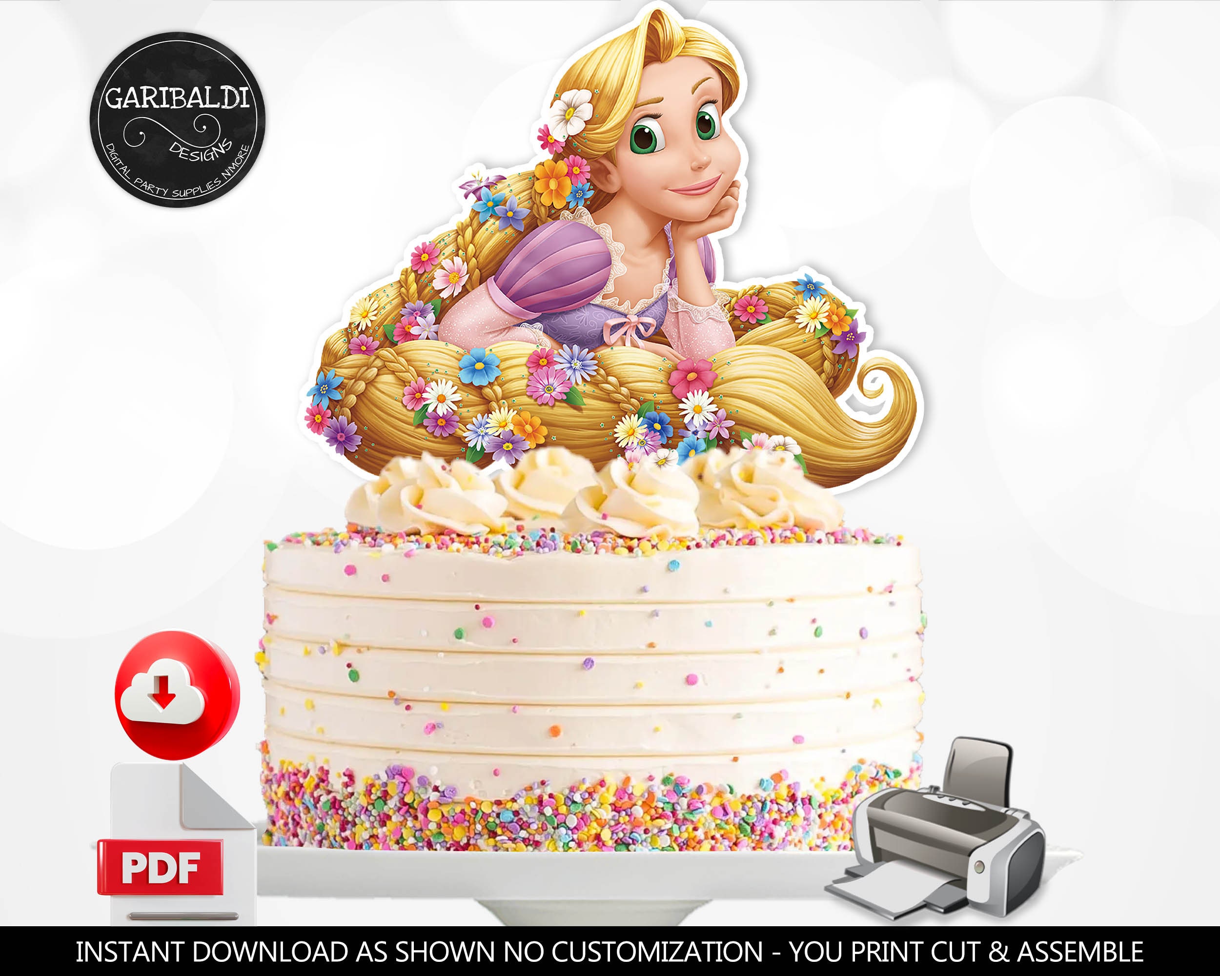 Rapunzel Full Sheet Cake