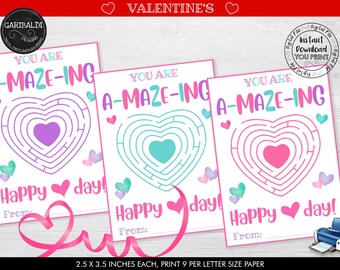 Printable Classroom Valentine's Day Card Instant Download - Etsy