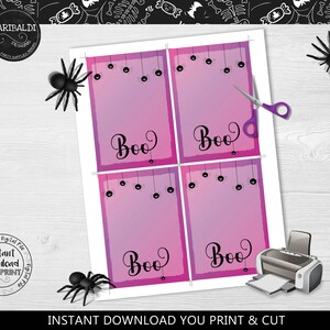Printable Halloween Cookie Card, Printable Spider Cookie Card Holder ...
