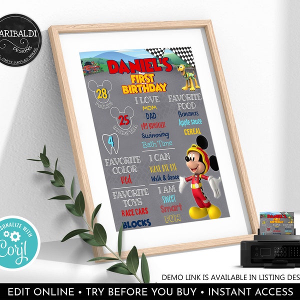 Mickey Mouse Poster Board - Etsy