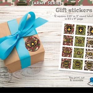 Instant Download Army Cupcake Toppers Printable Soldier Birthday Party ...