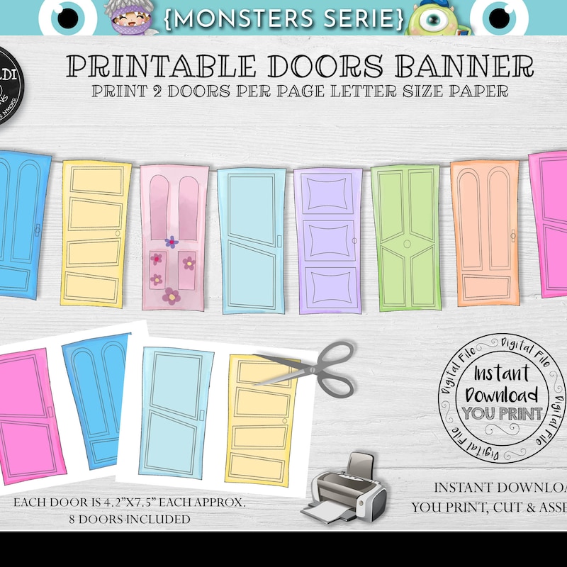 Monster Inc Door Printable - Etsy