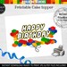 Printable Building Blocks Cake Topper Building Blocks Centerpieces ...