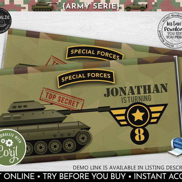 Military Candy Bar Wrappers - Etsy