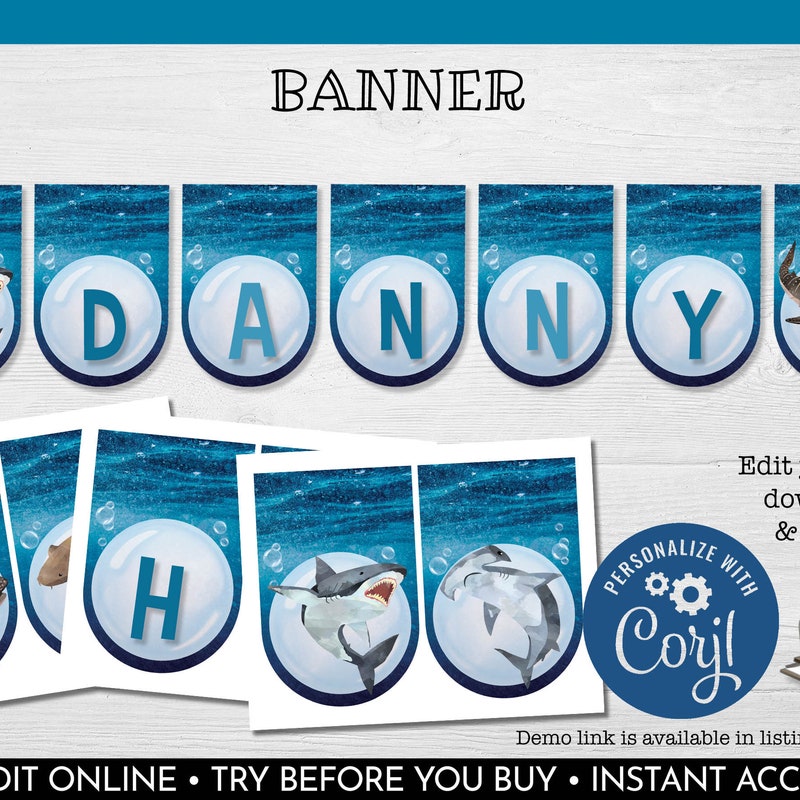 Baby Shark Flag Banner - Etsy