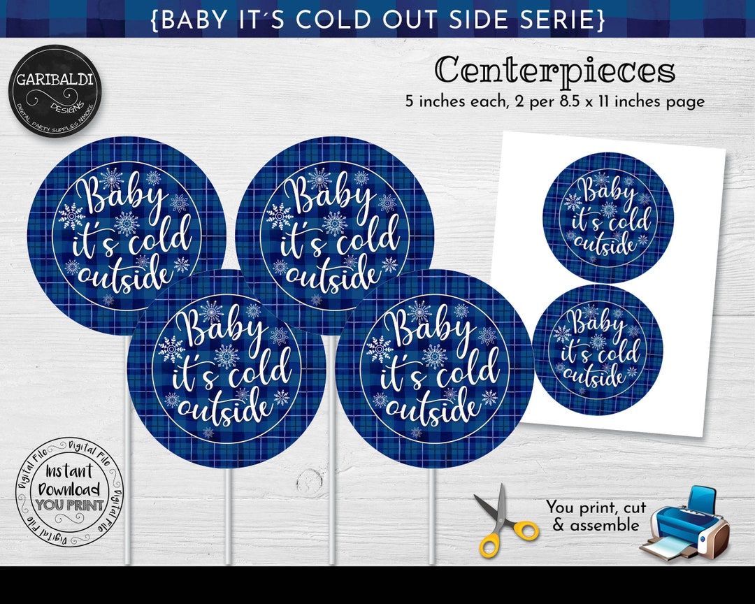 Baby It's Cold Outside Baby Shower Centerpieces, Printable Baby It's ...