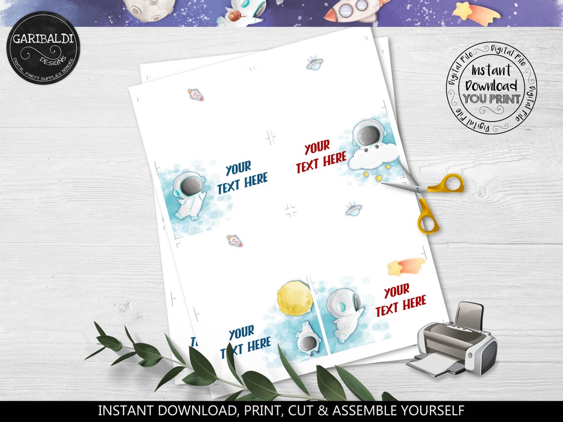 Editable Outer Space Food Labels Printable Baby Astronaut Place Cards ...