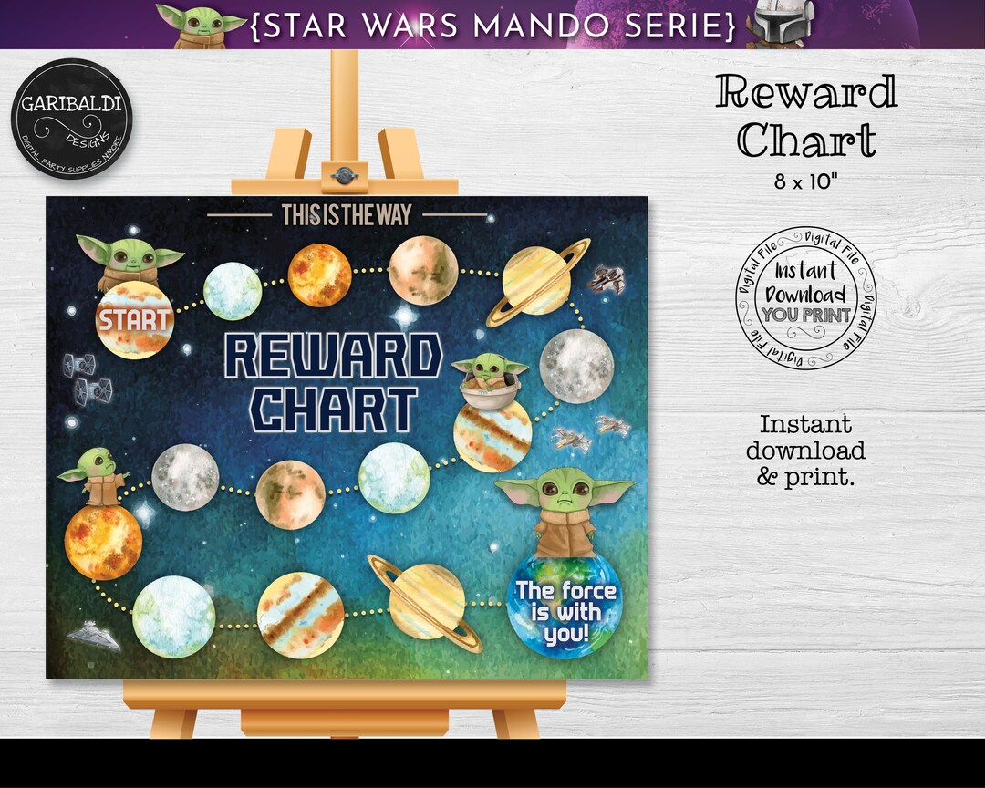 Printable Reward Chart, Star Wars Reward Chart, Yoda Baby Potty Chart ...