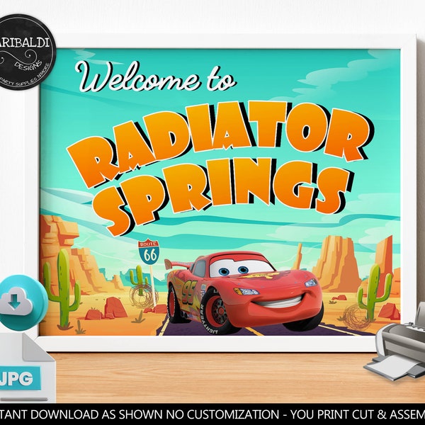 Welcome to Radiator Springs Printable - Etsy