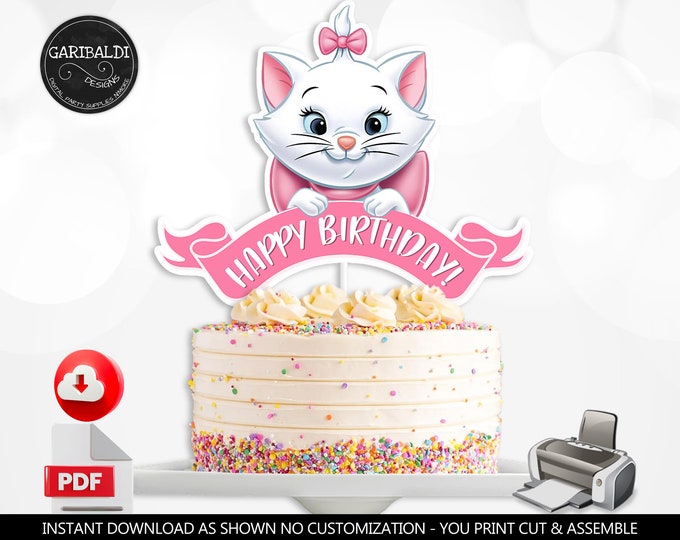 Marie Coloring Sheet Aristocats Party Activity Birthday Printable ...