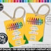 Editable You Color My World Gift Tag, Printable Crayon Favor Tags ...