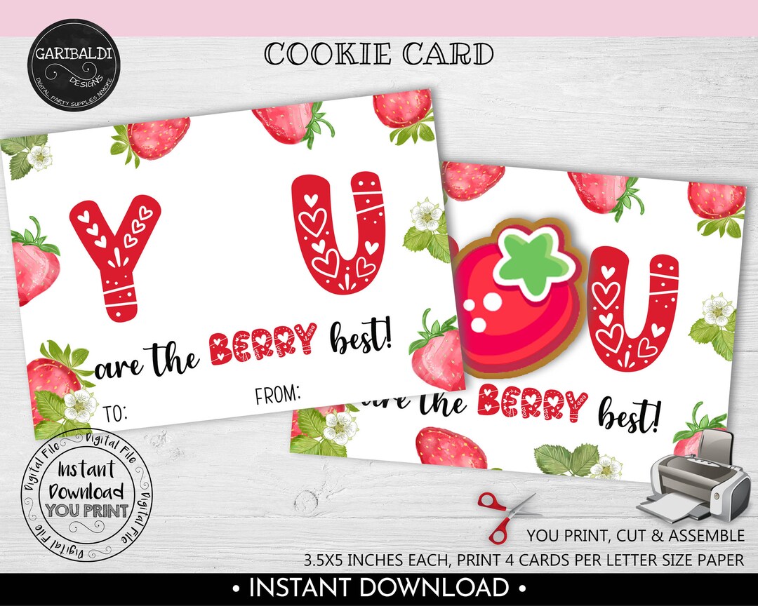 Valentine's Day Cookie Card, You Are the BERRY Best Valentine Cookie ...