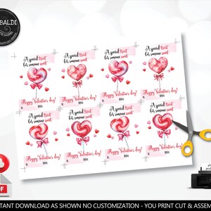 Printable Valentine's Day Cards Sweet Treat Valentine's Day School ...