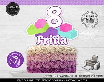 Building Blocks Cake Topper - Etsy