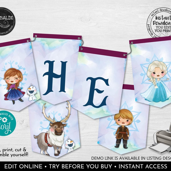 Frozen Banner - Etsy