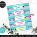 Editable Monsters Water Labels Little Monster Water Bottle Template ...
