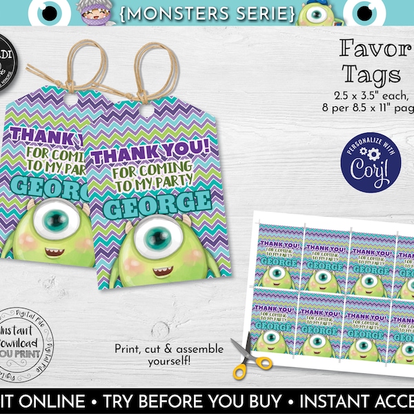 Monster Thank You - Etsy