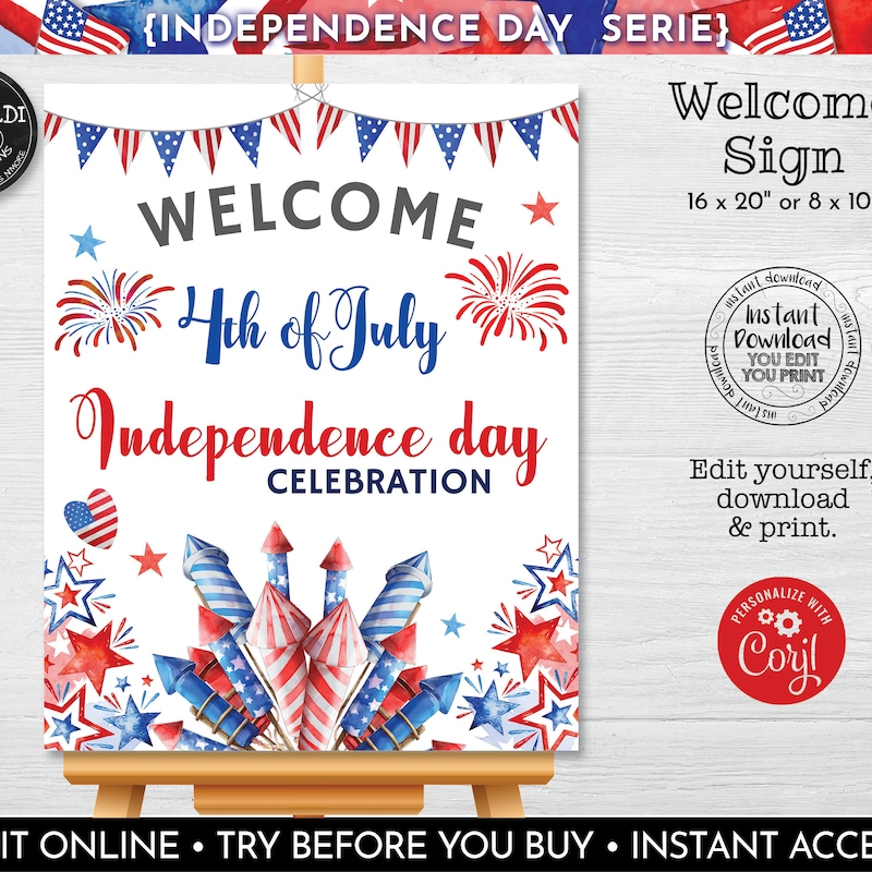 4th of July Sign - Etsy
