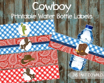Cowboy Water Bottle Labels - Etsy