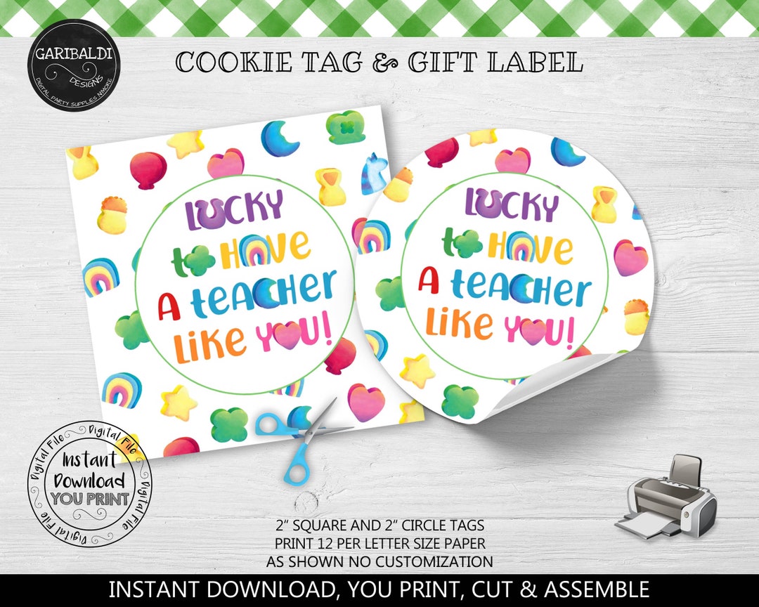 Instant Download Lucky to Have a Teacher Like You Gift Tag, Printable ...