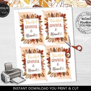 Printable Thanksgiving Cookie Card Printable Thankful Cookie Card ...