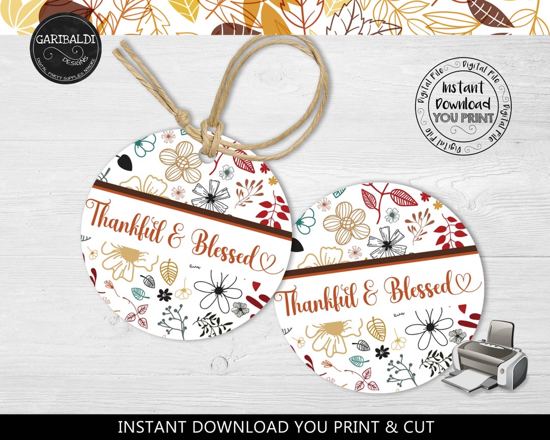 Printable Thanksgiving Favor Tags Fall Gift Tags Thanksgiving Labels ...