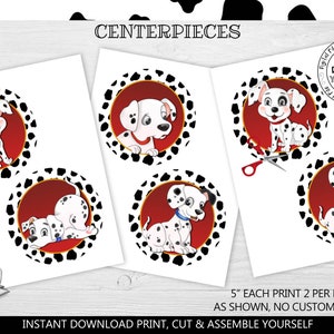 Instant Download Dalmatians Centerpieces Printable Dalmatians ...
