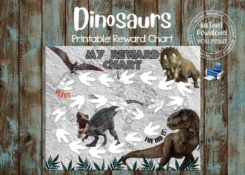 Instant Download Reward Chart Printable Chart Dinosaur Chart - Etsy Instant Download Reward Chart Printable Chart Dinosaur Chart - Etsy