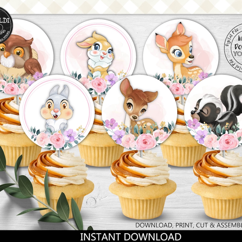 Bambi Cupcake Decorations - Etsy