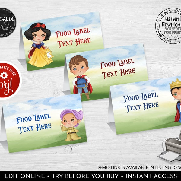 Snow White Labels - Etsy