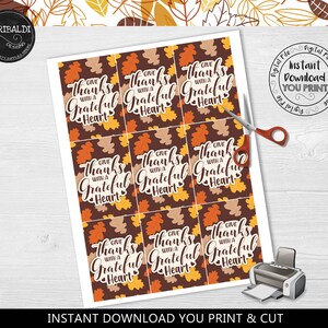 Printable Thanksgiving Favor Tags, Fall Tags, Thanksgiving Labels ...