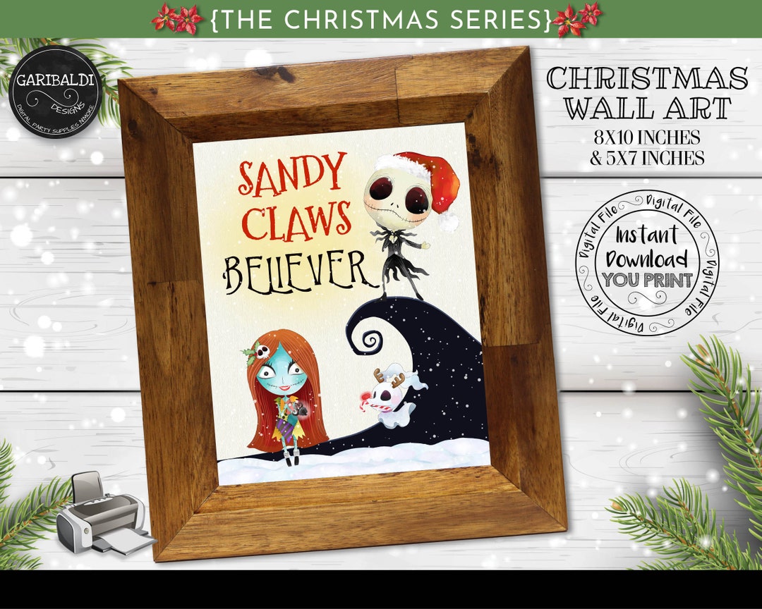 Sandy Claws Sign Sandy Claws Printable Wall Art Instant Download ...