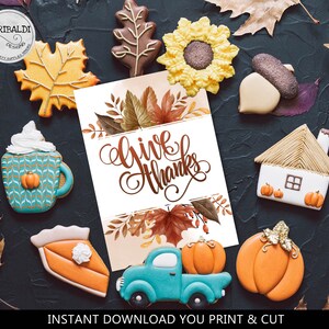 Printable Thanksgiving Cookie Card Printable Thanks Cookie Card Holder ...