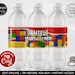 Editable Building Blocks Water Bottle Labels Building Bricks Birthday ...