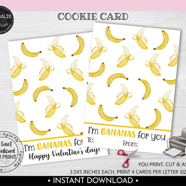 Printable Banana Birthday Card - Etsy