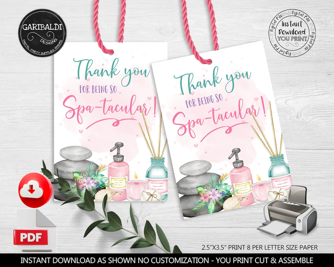 Teacher Appreciation Gift Tags Thank You for Being Spa-tacular Tag ...