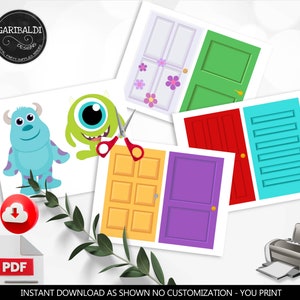 Instant Download Printable Monsters Banner Monsters Doors Banner ...