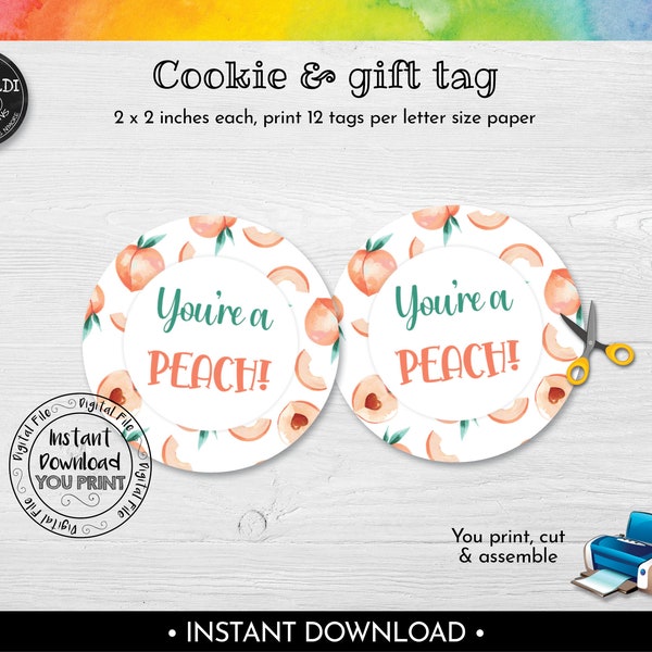 Peach Valentine Printable - Etsy