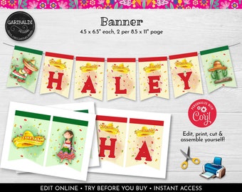 Llama Cactus Banner Llama Party Decorations Llama Birthday - Etsy