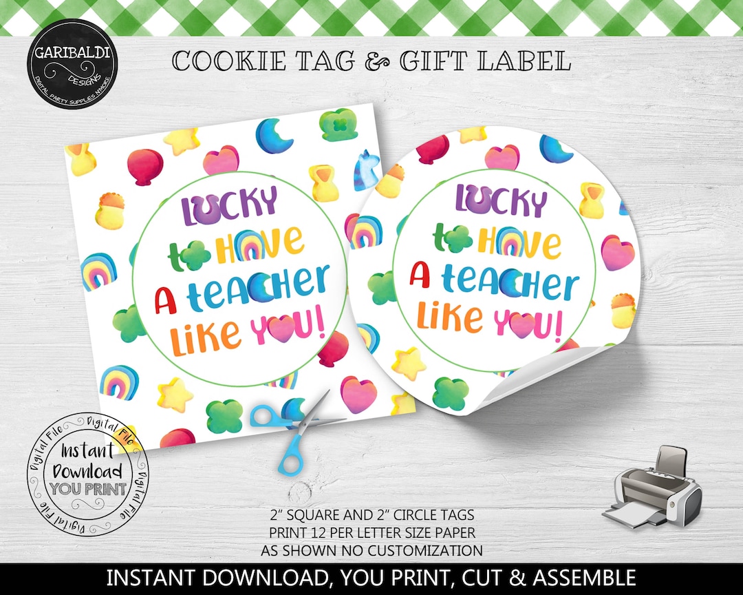 Instant Download Lucky to Have a Teacher Like You Gift Tag, Printable ...