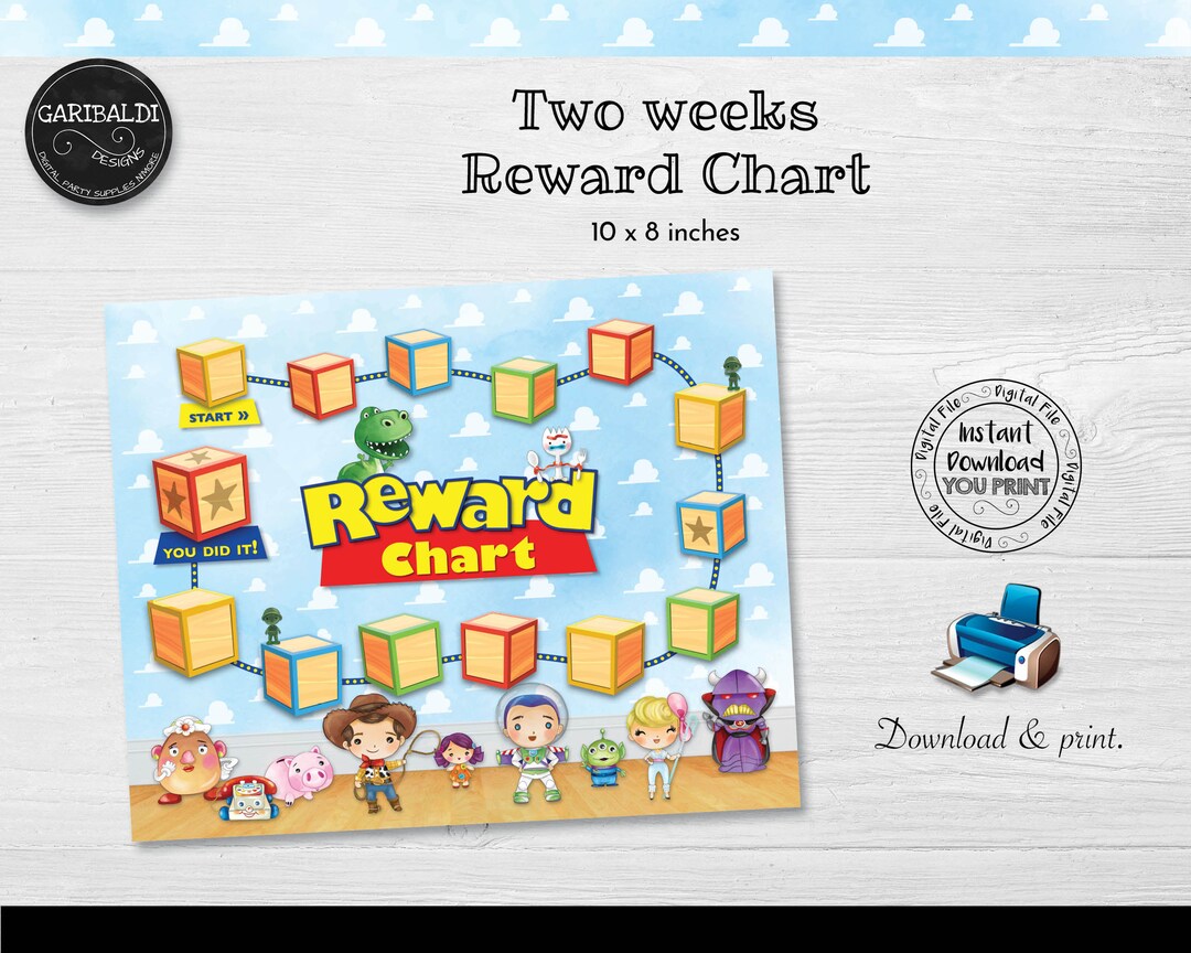 Printable Reward Chart, Toy Story Reward Chart, Toy Story Potty Train ...