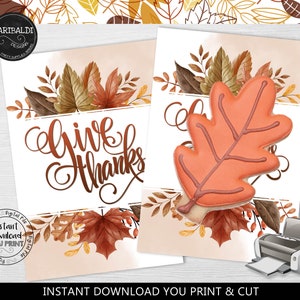 Printable Thanksgiving Cookie Card Printable Thanks Cookie Card Holder ...