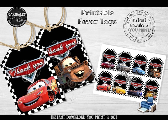 Instant Download Race Car Favor Tags Race Cars Gift Tags - Etsy Australia