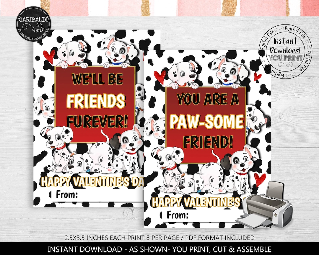 Dog Valentine's Day Gift Tags Puppy Valentine's Day Cards Kids School ...