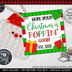 Editable Pop It Gift Tag Pop It Christmas Tag Poppin Good - Etsy